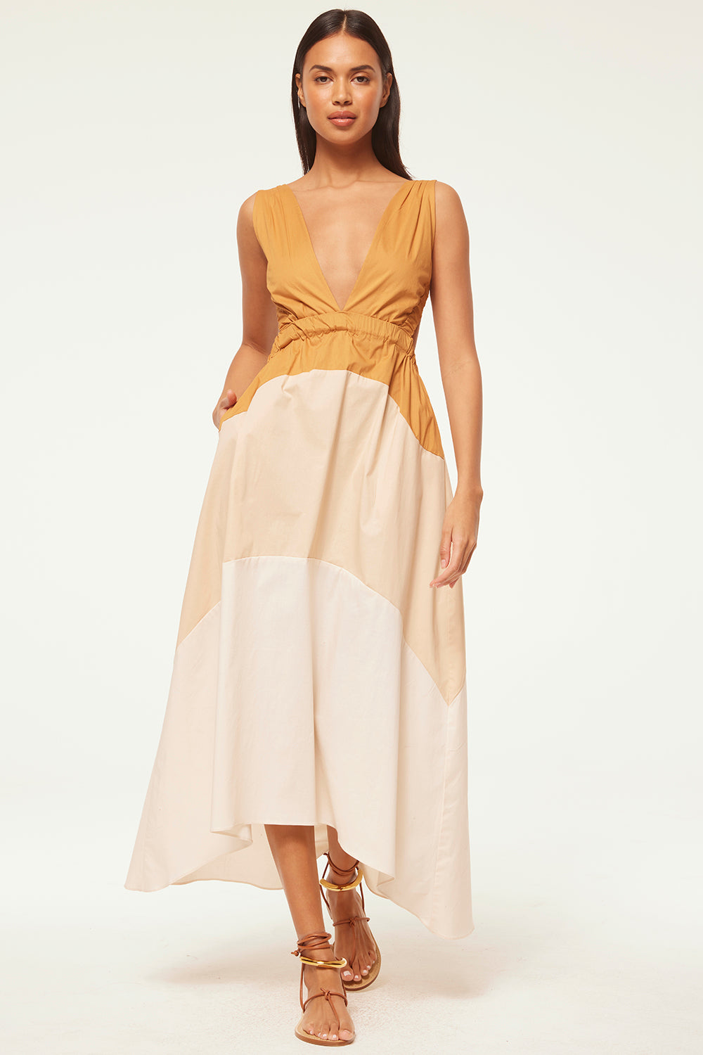 Nia Mix Dress – Slate