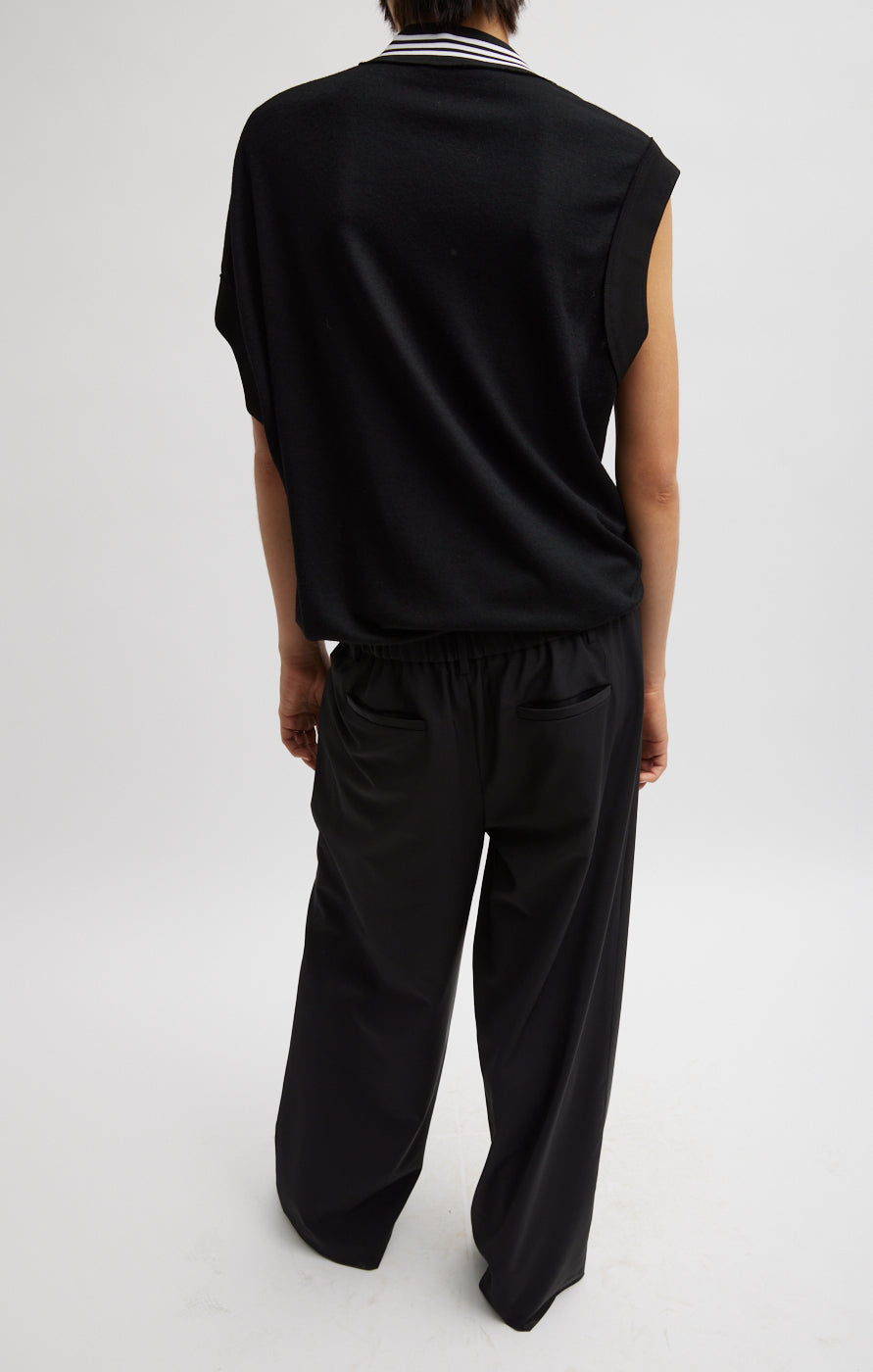 Wool Jersey Tennis Vest – Slate